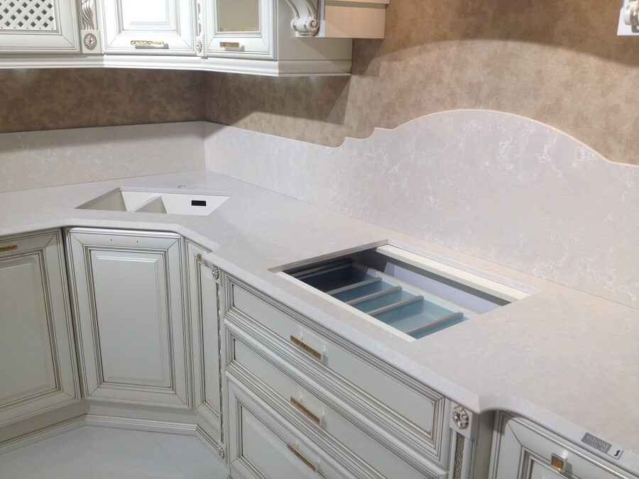 Фото работ: столешница и стеновая панель Silestone Daria - Практика